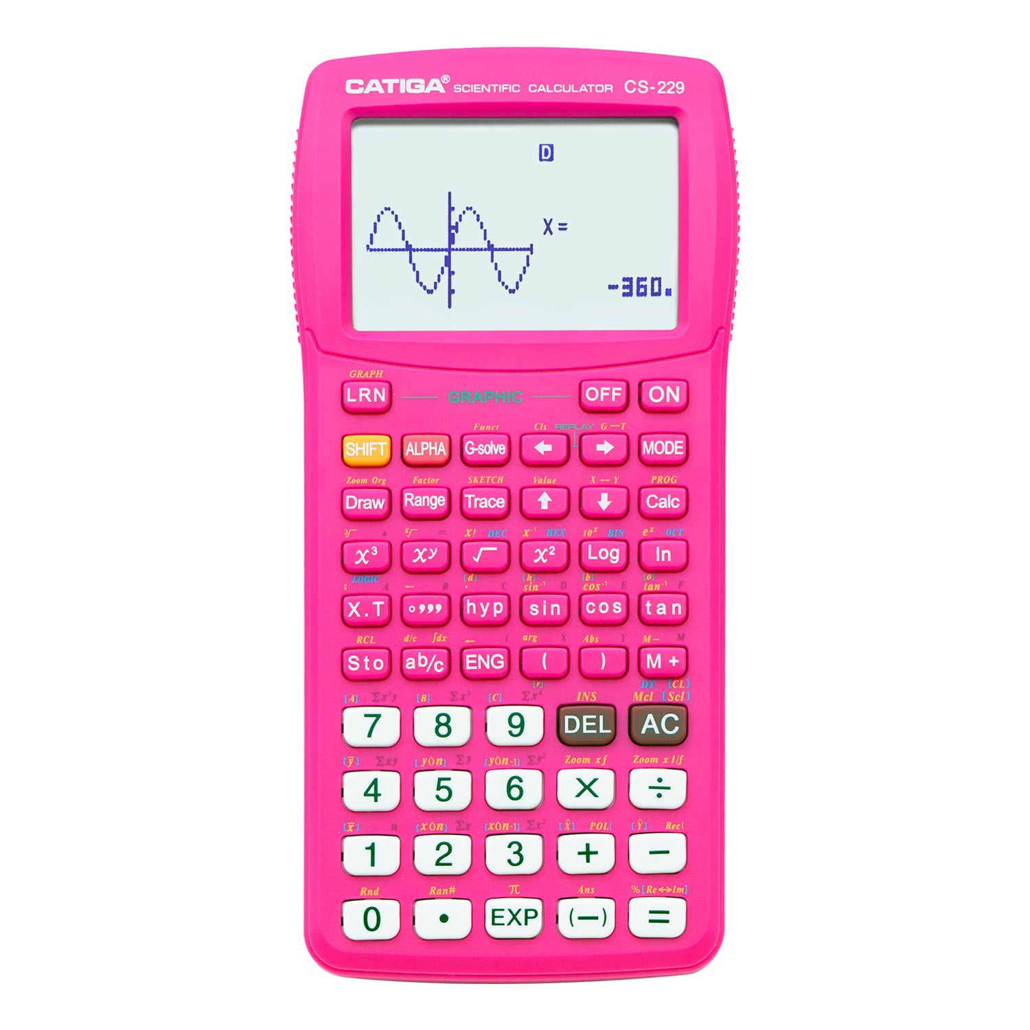 Cs 229 Scientific Calculator With Graphic Functions And Multiple Modes Catiga