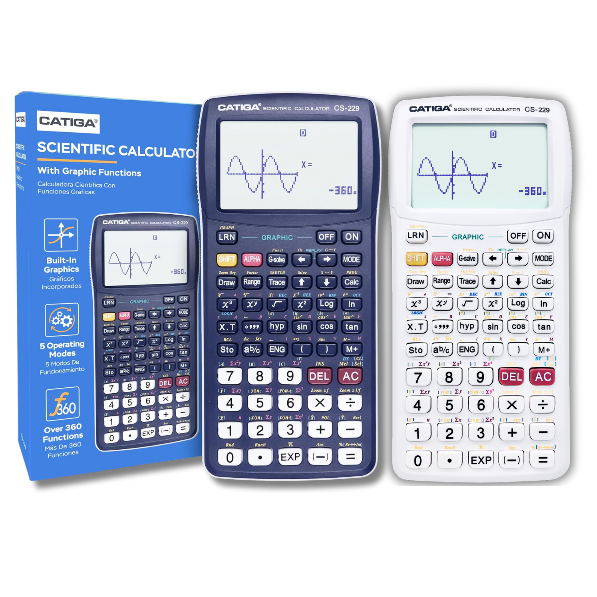 CS-229 Scientific Calculator with Graphic Functions and Multiple Modes ...