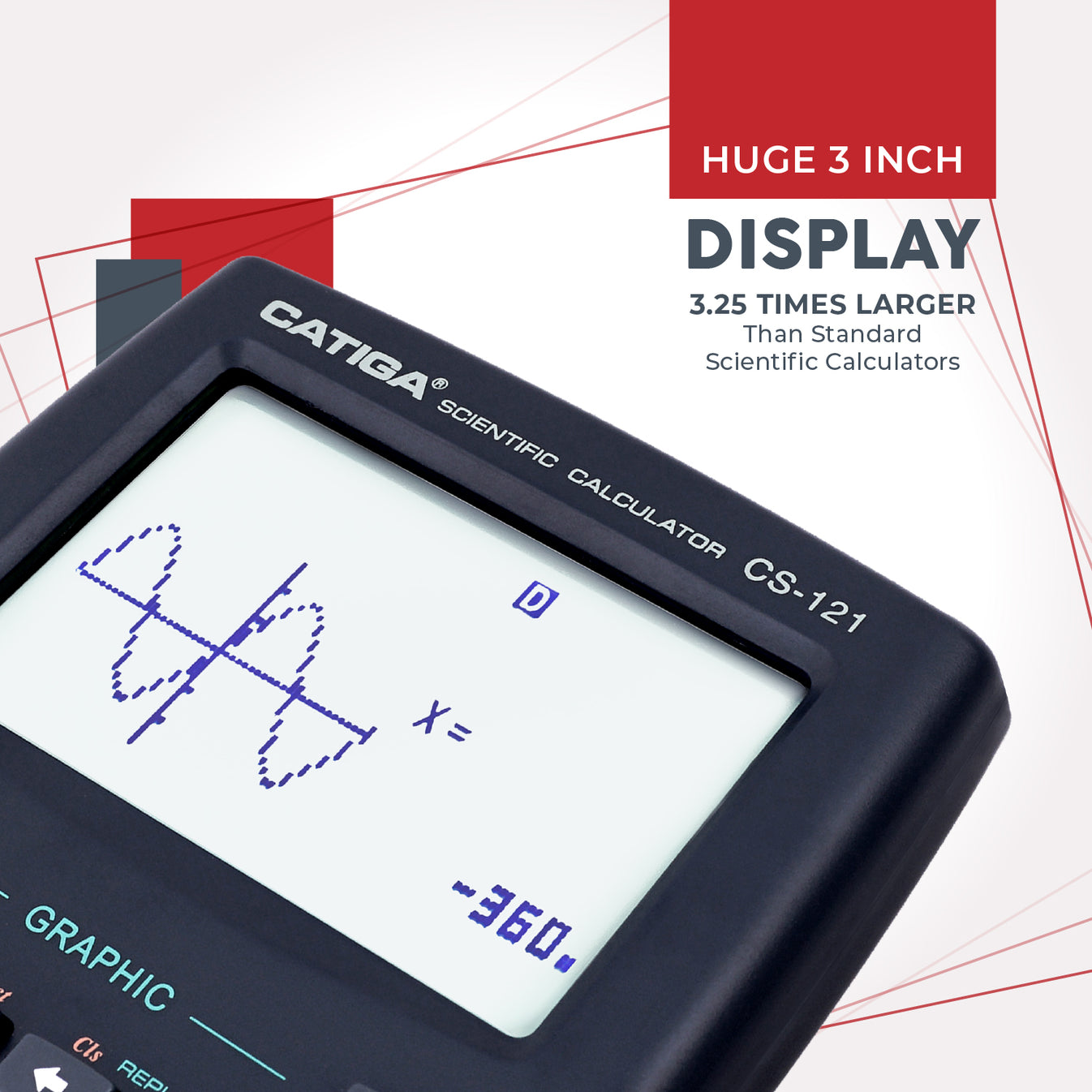 CS-121 Scientific Calculator with Graphic Functions (Black) – CATIGA